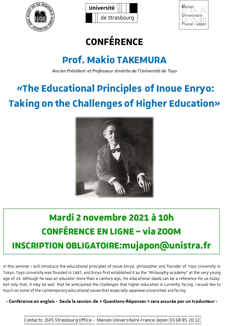 Conférence - « The Educational Principles of Inoue Enryo : Taking on ...